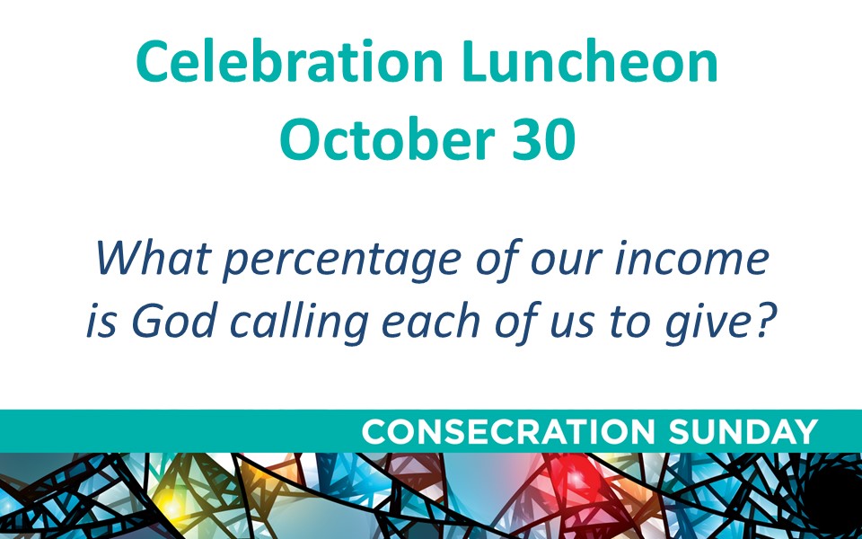 Consecration Sunday is Coming - Evangelical Reformed United Church of ...